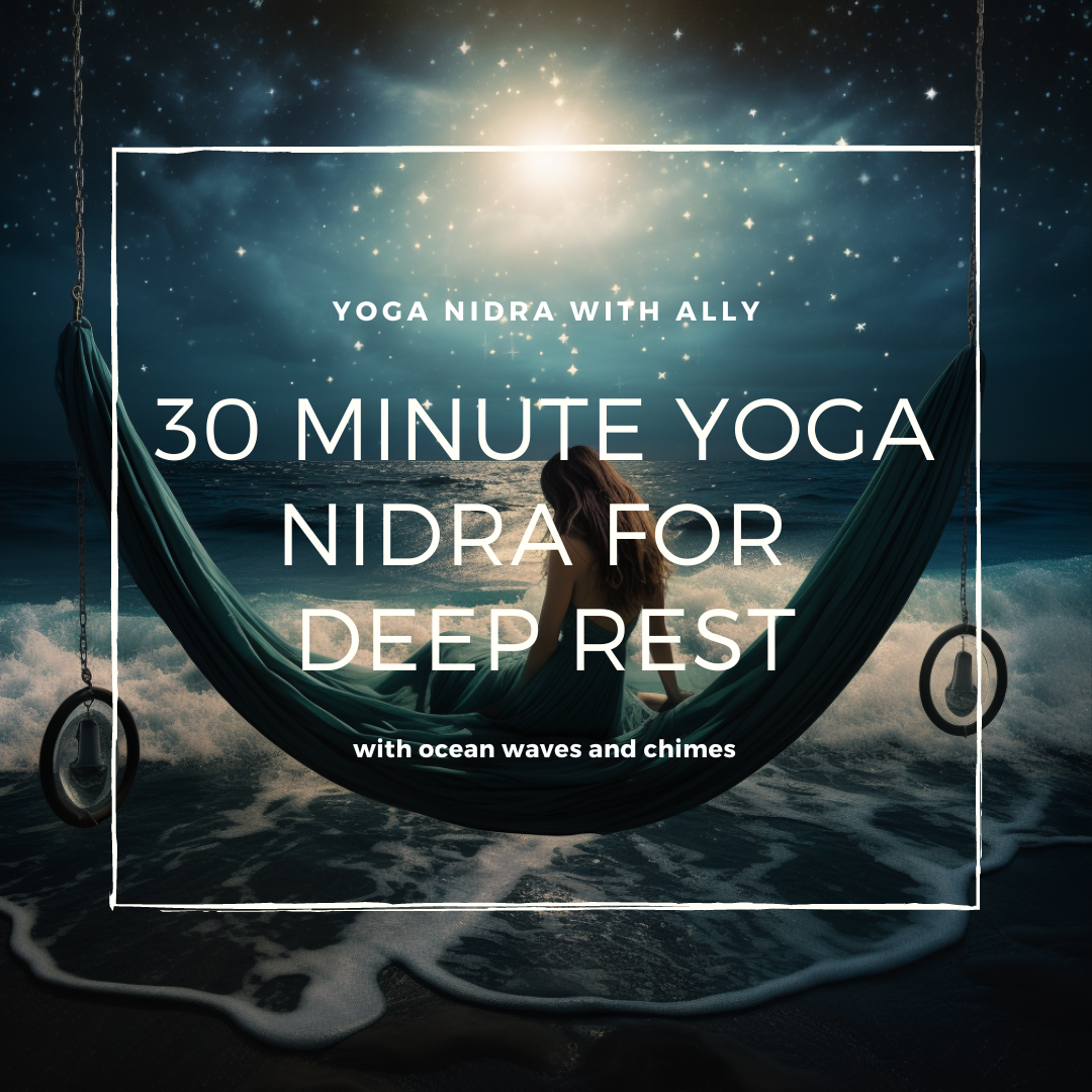 30 Minute Yoga Nidra for Deep Rest with Ocean Waves and Swinging Chime ...